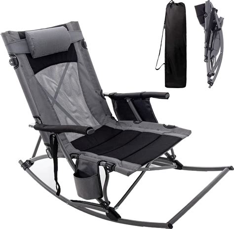 Homcosan Folding Rocking Camping Chair Portable Oversized