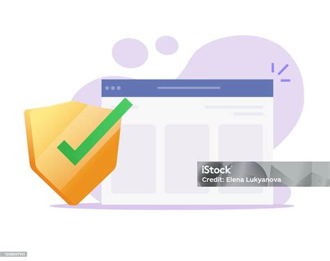 인터넷 웹 사이트 보안 보호 웹 브라우저 또는 안전 기술 벡터 평면 만화 아이콘에 대한 웹 보안 가드 온라인 개념에 대한 스톡