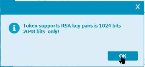 Token Supports RSA Key Pairs Is 1024 Bits 2048 Bits Only Digital