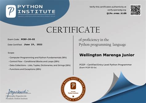pcep python certified