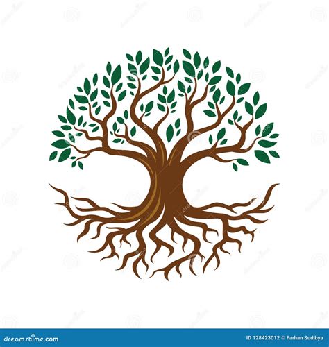 Tree Root Logo Vector Illustrations CartoonDealer 142489996