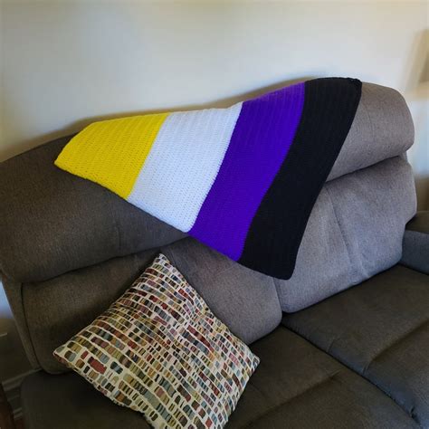 Non Binary Pride Flag Inspired Blanket Etsy