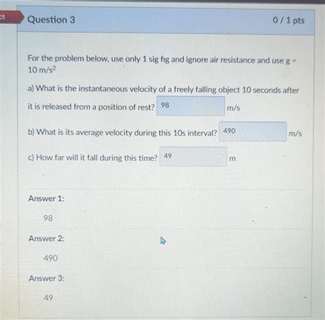 Solved Question 301 ﻿ptsfor The Problem Below Use Only 1