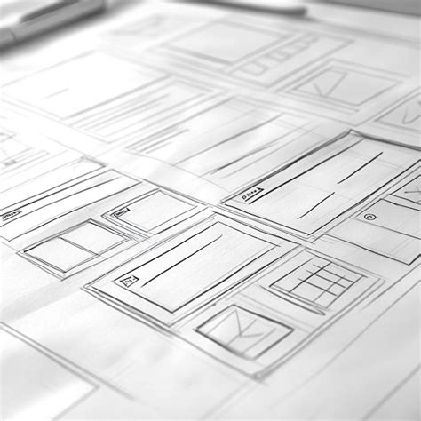 a website wireframe sketch highlighting the layout and navigation