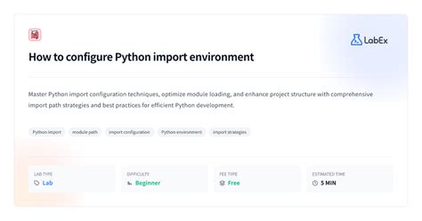How To Configure Python Import Environment Labex