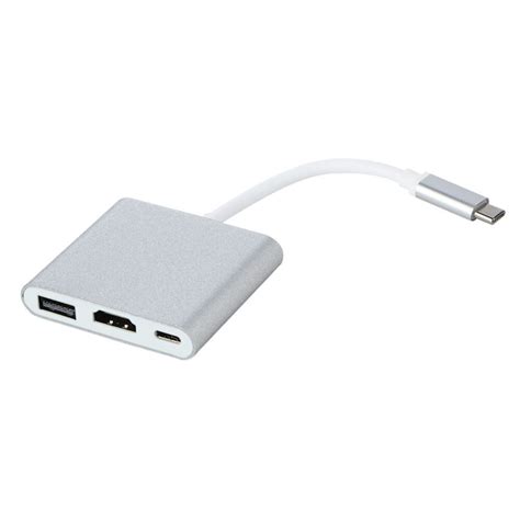 Характеристики Адаптер переходник 3 в 1 Type C Hdmi 4k Usb 3 0