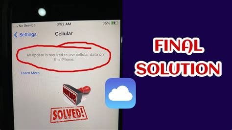 FIXED An Update Is Required To Use Cellular Data On This IPhone YouTube