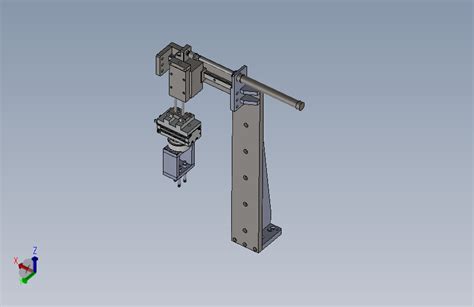 气缸上下料机械手带旋转气缸结构 Solidworks 2013 模型图纸免费下载 懒石网