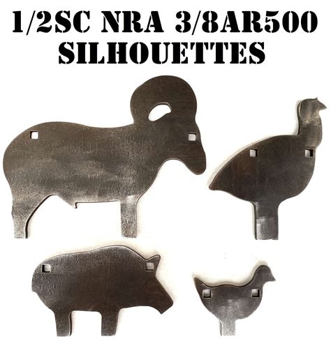 Magnum Target 4pc 38 Ar500 12sc Ihmsanra Metallic Silhouette Rifle