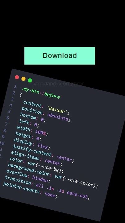 crie um botão dinâmico com html and css shorts youtube