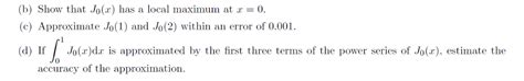 Solved 3· 58 6 The Bessel Function Of Order Zero Is