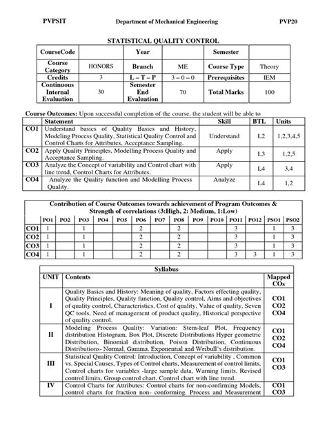 Statistical Quality Control Pdf Statistics Sampling Statistics