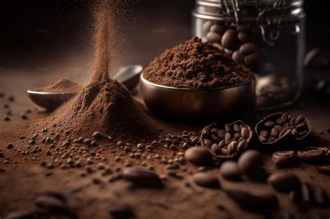 Premium Ai Image Ground Cocoa Powder Food Studio Photo Ai Generated