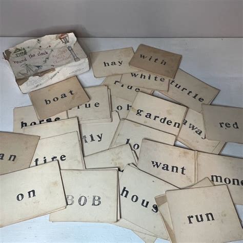 Vintage Flashcards Etsy