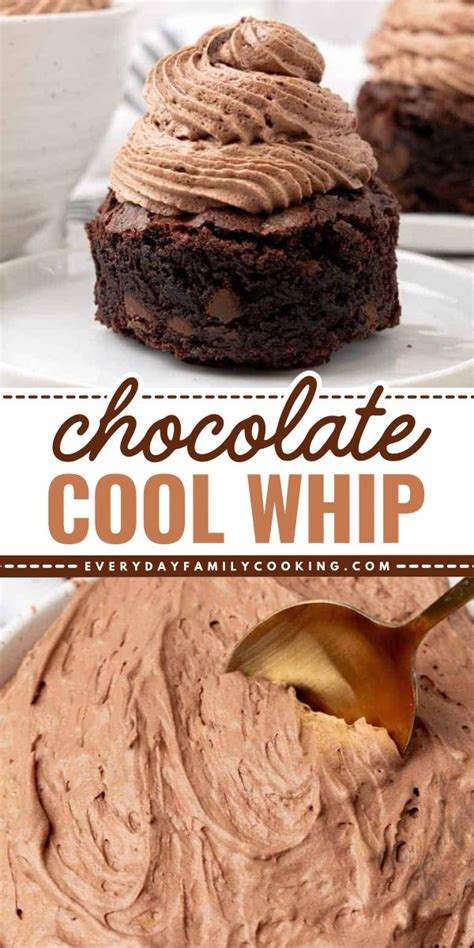 Chocolate Cool Whip In 2024 Chocolate Frosting Recipes Homemade