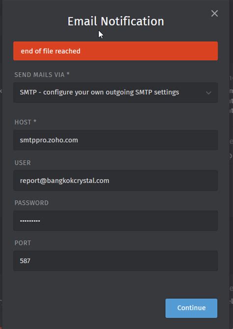 Email Notification Zammad Fail End Of File Reached Technical Assistance Zammad Community