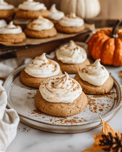Soft Pumpkin Cookies With Cream Cheese Frosting Recipes Smile