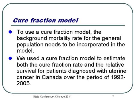 Use Of Cure Fraction Model For The Survival