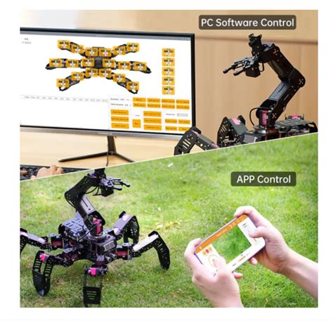 Spiderpi Pro Raspberry Pi로 구동되는 Ai 비전 로봇 팔을 갖춘 Hiwonder 헥사포드 로봇raspberry Pi 4b 4gb 포함