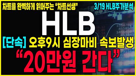 Hlb 주가분석 긴급공시 이제 곧 상한가 찍어버리는 이유 세력들의 작전계획은 이미 노출됐습니다 상승신호 발생했습니다 Hlb Hlb바이오스텝 Hlb테라퓨틱스