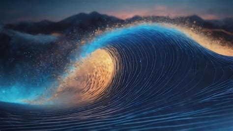 Premium AI Image Digital Blue Wave Background Of Particles Abstract