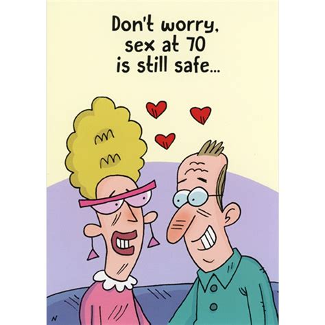 Sex At 70 Is Still Safe Funny Humorous 70th Seventieth Birthday Card