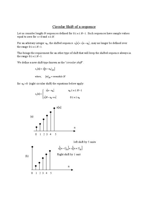 Circular Shift Pdf Convolution Sequence