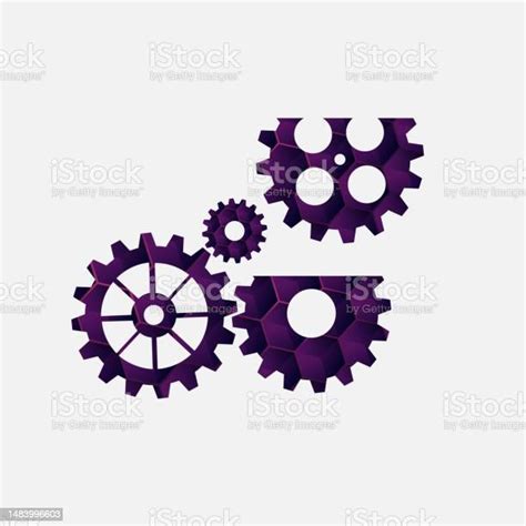 기하학적 인 다채로운 기어 휠과 추상 테크노 기어 배경 3차원 형태에 대한 스톡 벡터 아트 및 기타 이미지 3차원 형태