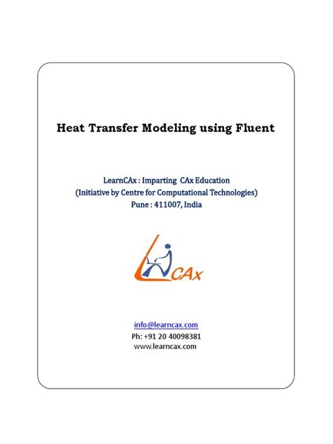 02 Heat Transfer Modeling Using Ansys Fluent Pdf Heat Transfer Computational Fluid Dynamics