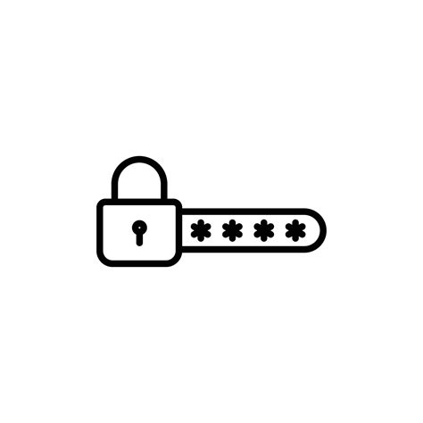 Secure Password Lock Icon For Online Security And Authentication