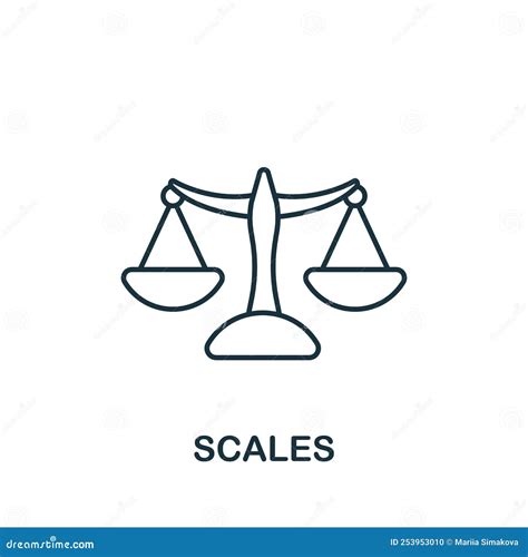 Scales Icon Line Simple Measuring Icon For Templates Web Design And Infographics Stock Vector