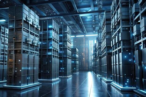 Premium Photo Modern Data Center And Network Infrastructure Solutions