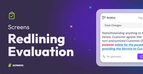 Screens Redlining Evaluation