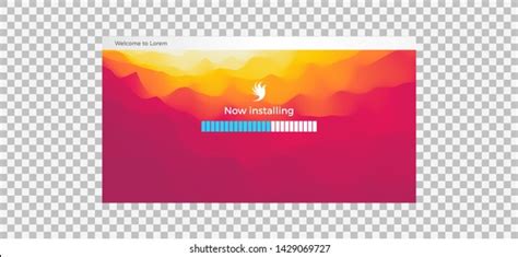 Loading Process Screen Installing App Software Stock Vector Royalty