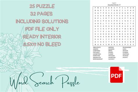 Word Search Activity KDP Template Graphic By DeSign Creative Fabrica