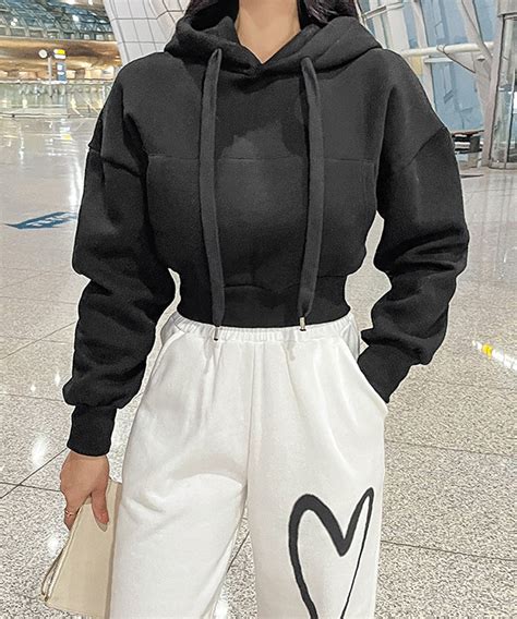 🔥양기모주문폭주ෆ 본티아 베이직 크롭 후드티top 에이블리