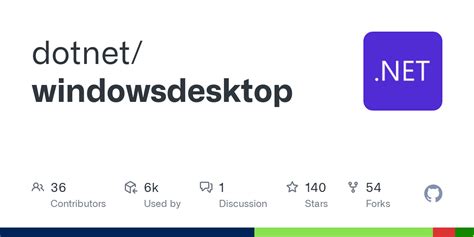 GitHub Dotnet Windowsdesktop