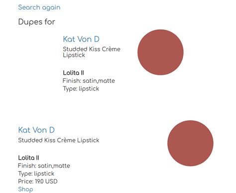 Lipstick Dupes For Kat Von Ds Lolita Ii  On Imgur