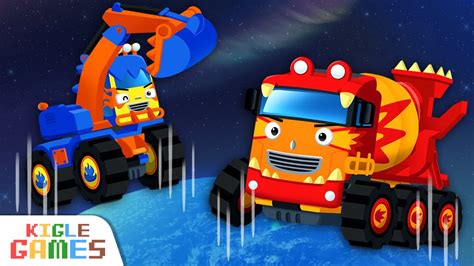 타요 몬스터트럭 습관놀이 인기모음 3탄 경찰차 소방차 구급차 중장비 포크레인 덤프트럭 무지개 생활습관 교육 꼬마버스 타요 Kigle Games Youtube