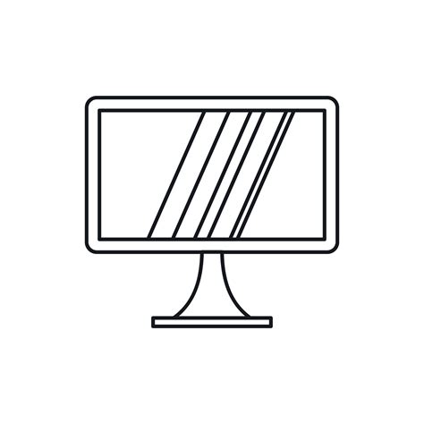 Computer Monitor Icon Outline Style 14523361 Vector Art At Vecteezy