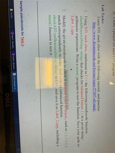 Solved 3 Ceate A Project For Each C Program Lab Tasks