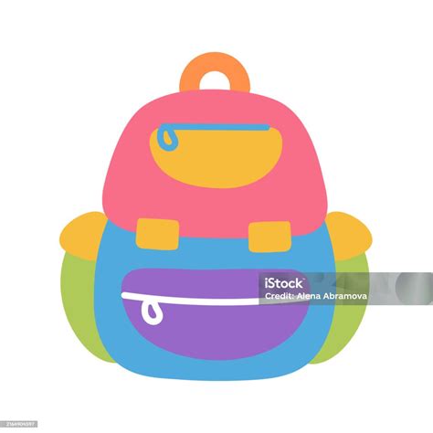 학교 책가방으로 돌아 가기 학용품을 운반하기 위한 어린이 서류 가방 만화 아이 책가방 학교와 교육 개념으로 돌아 가기 벡터