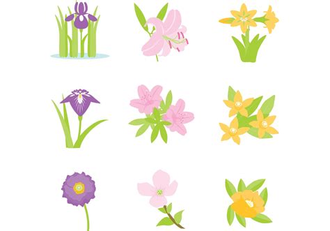 Colorful Flower Vector Pack 56929 Vector Art At Vecteezy
