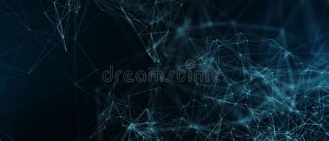 Abstract Futuristic Technology With Polygonal Shapes On Dark Blue Background Design Digital