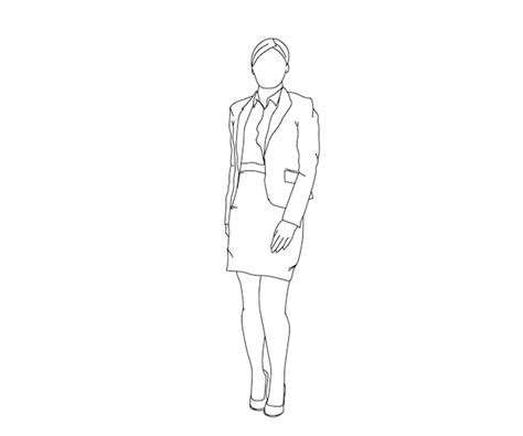 Premium Vector Girl Woman Line Art Vector Drawing