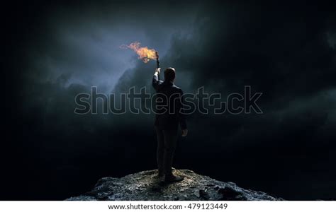 Man With Torch In Hand Stock Photos Images Photography Shutterstock