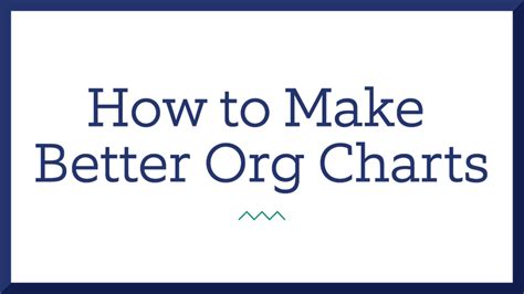 How To Make Better Org Charts VerdanaBold