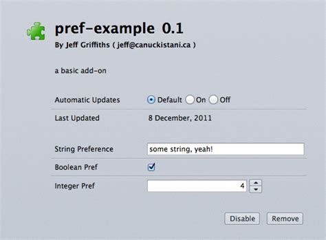 just landed simple prefs api mozilla add ons community blog
