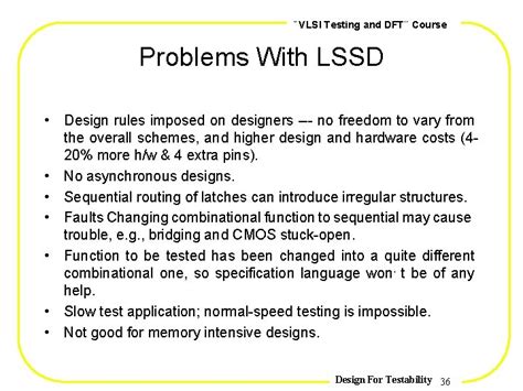 VLSI Testing And DFT Course Design For Testability