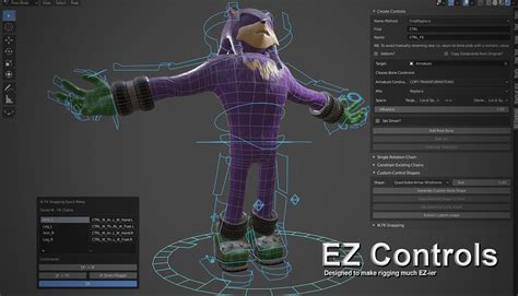 EZ Controls Rigging Add On For Blender 2 8 Released Scripts And Themes Blender Artists